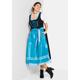 sheego Große Größen: Dirndl mit Schürze 2tlg., schwarz-türkis, Gr.42