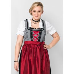 sheego Große Größen: Dirndlbluse im Materialmix, weiß, Gr.40