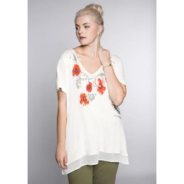 sheego by Joe Browns Große Größen: Shirt mit Blumendruck, offwhite bedruckt, Gr.44/46