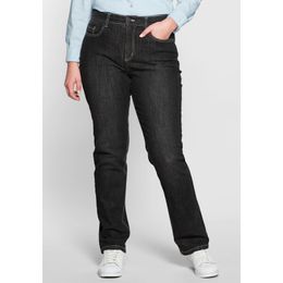 sheego Große Größen: Gerade Jeans mit Shaping-Einsatz, black Denim, Gr.24