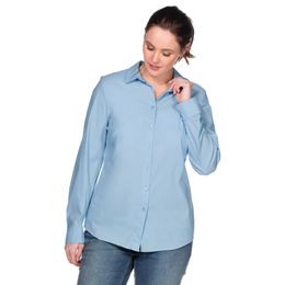sheego Große Größen: Bluse in leicht tailliertem Schnitt, mit Stretchanteil, hellblau, Gr.40