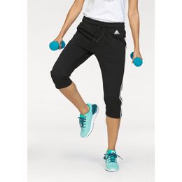 Große Größen: adidas Performance 3/4-Hose »ESSENTIALS 3 STRIPES 3/4 PANT«, schwarz-weiß, Gr.M