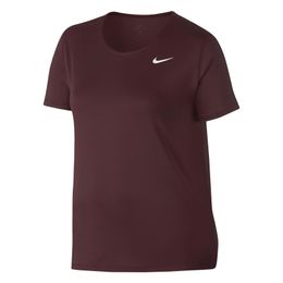 Große Größen: Nike Funktionsshirt »W NP TOP SS ALL OVER MESH EXT PLUS SIZE«, weinrot, Gr.XXXL