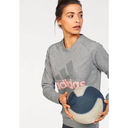 Große Größen: adidas Performance Sweatshirt »ESSENTIAL LIN SWEAT«, grau-rosé, Gr.XXL