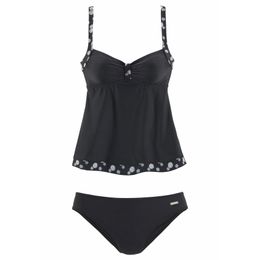 Lascana Große Größen: Tankini, schwarz-weiß, Gr.50B