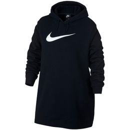 Große Größen: Nike Sportswear Sweatkleid »WOMEN Nike Sportswear SWOOSH HOODIE OS FRENCHTERRY PLUS SIZE«, schwarz, Gr.XL