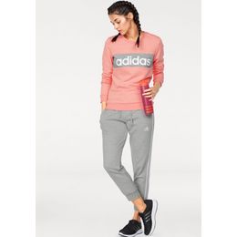 Große Größen: adidas Performance Jogginganzug, grau-rosé, Gr.L