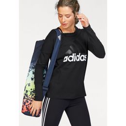 Große Größen: adidas Performance Langarmshirt »ESSENTIALS LINEAR LONGSLEEVE«, schwarz, Gr.XXL