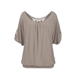 Lascana Große Größen: Strandshirt, taupe, Gr.52/54