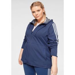 adidas Performance Große Größen: Kapuzensweatjacke, dunkelblau, Gr.44/46