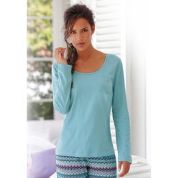 Petite Fleur Große Größen: Langarmshirt, mint, Gr.44/46