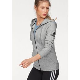 adidas Performance Große Größen: Kapuzensweatjacke, grau, Gr.L