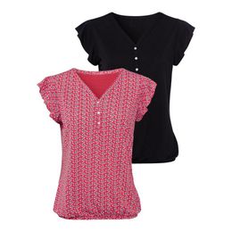 Lascana Blouse female Pink, Black size 36/38