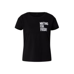 Mister Tee T-Shirt 'Waiting For Friday' Damen Gr&ouml;&szlig;e 4XL schwarz / wei&szlig;