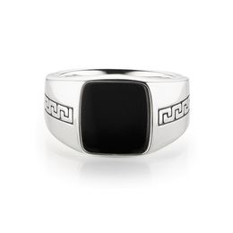 Bruno Banani Ring Herren Gr&ouml;&szlig;e 66 schwarz / silber