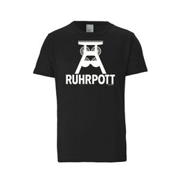 logoshirt T-Shirt 'Ruhrpott' Herren Gr&ouml;&szlig;e 4XL schwarz / wei&szlig;