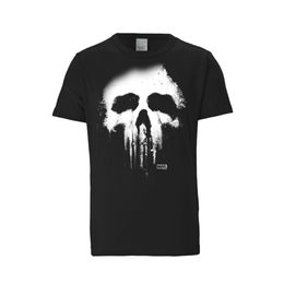 logoshirt T-Shirt 'Punisher Marvel' Herren Gr&ouml;&szlig;e S schwarz / wei&szlig;