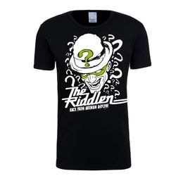 logoshirt T-Shirt 'The Riddler' Herren Gr&ouml;&szlig;e M schwarz / wei&szlig;