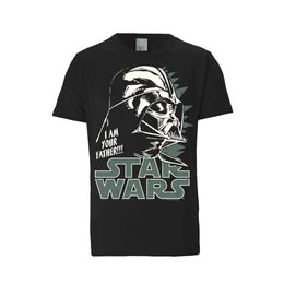 logoshirt T-Shirt 'Darth Vader' Herren Gr&ouml;&szlig;e L rauchgrau / schwarz / wei&szlig;