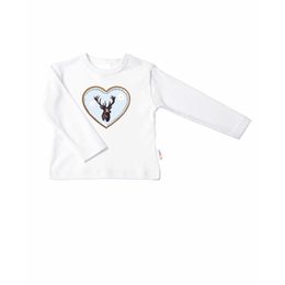 Liliput Niedliches Langarmshirt mit 'Hirsch'-Print Jungen Gr&ouml;&szlig;e 98/104 wei&szlig;