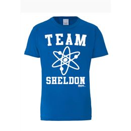 logoshirt T-Shirt Herren Gr&ouml;&szlig;e S blau / wei&szlig;