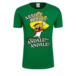logoshirt T-Shirt 'Looney Tunes &ndash; Arriba! Andale!' Damen Gr&ouml;&szlig;e XL braun / gelb / gr&uuml;n / schwarz / wei&szlig;
