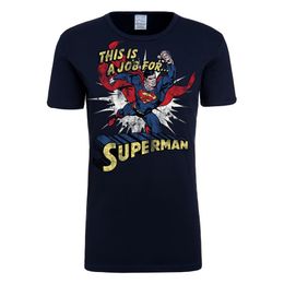 logoshirt T-Shirt mit coolem 'Superman'-Print Herren Gr&ouml;&szlig;e XXL blau