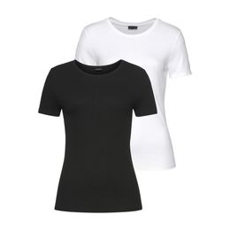 Lascana T-Shirt Damen Gr&ouml;&szlig;e M schwarz / wei&szlig;