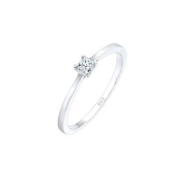 Elli DIAMONDS Verlobungsring mit Diamant Damen Gr&ouml;&szlig;e 58 silber