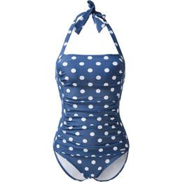 Lascana Badeanzug 'Lissy' Damen Gr&ouml;&szlig;e S/M blau / wei&szlig;