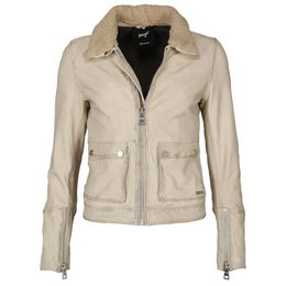 Maze Lederjacke Damen Gr&ouml;&szlig;e M beige / creme
