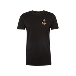 MT Men T-Shirt 'Captain' Herren Größe XS gold / schwarz