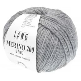 Merino 200 B&eacute;b&eacute; Superwash von Lang Yarns, Hellgrau M&eacute;lange, aus Schurwolle