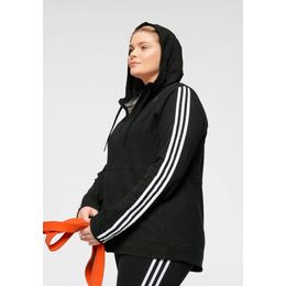 adidas Performance Große Größen: Kapuzensweatjacke, schwarz, Gr.48/50