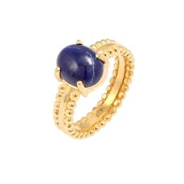 Elli Premium Ring Edelstein Ring Damen Gr&ouml;&szlig;e 52 dunkelblau / gold