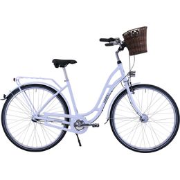 Cityrad HAWK Bikes "HAWK City Classic Joy White" Fahrräder Gr. 48 cm, 28 Zoll (71,12 cm), weiß Alle Fahrräder