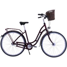 Cityrad HAWK Bikes "HAWK City Classic Joy Bordeaux" Fahrräder Gr. 48 cm, 28 Zoll (71,12 cm), rot Alle Fahrräder