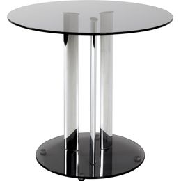 Beistelltisch HAKU Tische Gr. B/H/T: 59 cm x 57 cm x 59 cm, ohne Auszug, silberfarben (verchromt, verchromt, grau) Beistelltische