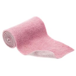 buttinette Wollband, zweifarbig, weiß-rosa, 15 cm, 1 m