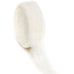 buttinette Rupfenband, wollweiß, 6 cm, 25 Meter