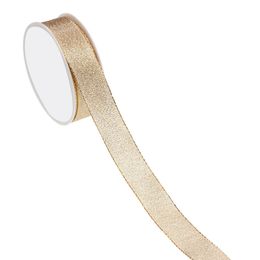 buttinette Stoffband, gold, 25 mm, 10 m