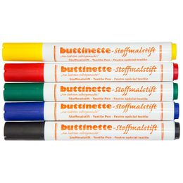 buttinette Stoffmalstifte, 5 Stifte