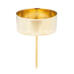 buttinette Teelichthalter, gold, 4 cm Ø, 4 Stück