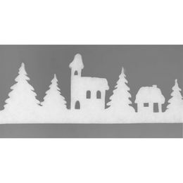buttinette Weihnachtliche Fensterdeko "Dorf", 10 - 20 cm hoch, 1,8 m lang
