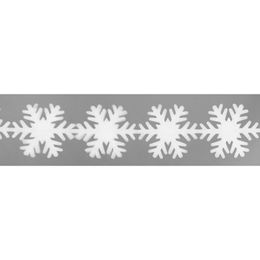 buttinette Weihnachtliche Fensterdeko "Schneeflocke", 17 cm hoch, 1,8 m lang