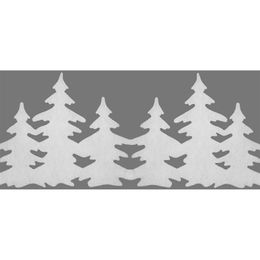 buttinette Weihnachtliche Fensterdeko "Tannen", 28 - 36 cm hoch, 1,2 m lang