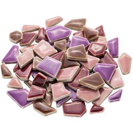 buttinette Flip Keramik-Mosaik mini, lila-mix, 1–2 cm, 200 g