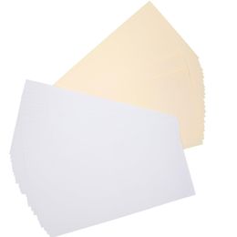 buttinette Einlegeblätter, weiß und creme, 133 x 266 mm, 50 Stück