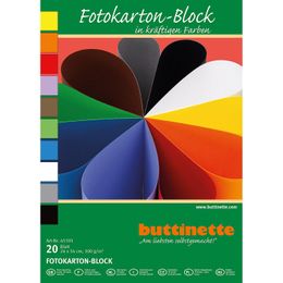 buttinette Fotokarton-Block, bunt, 24 x 34 cm, 20 Blatt