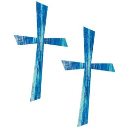buttinette Wachsverzierung "Kreuz blau"